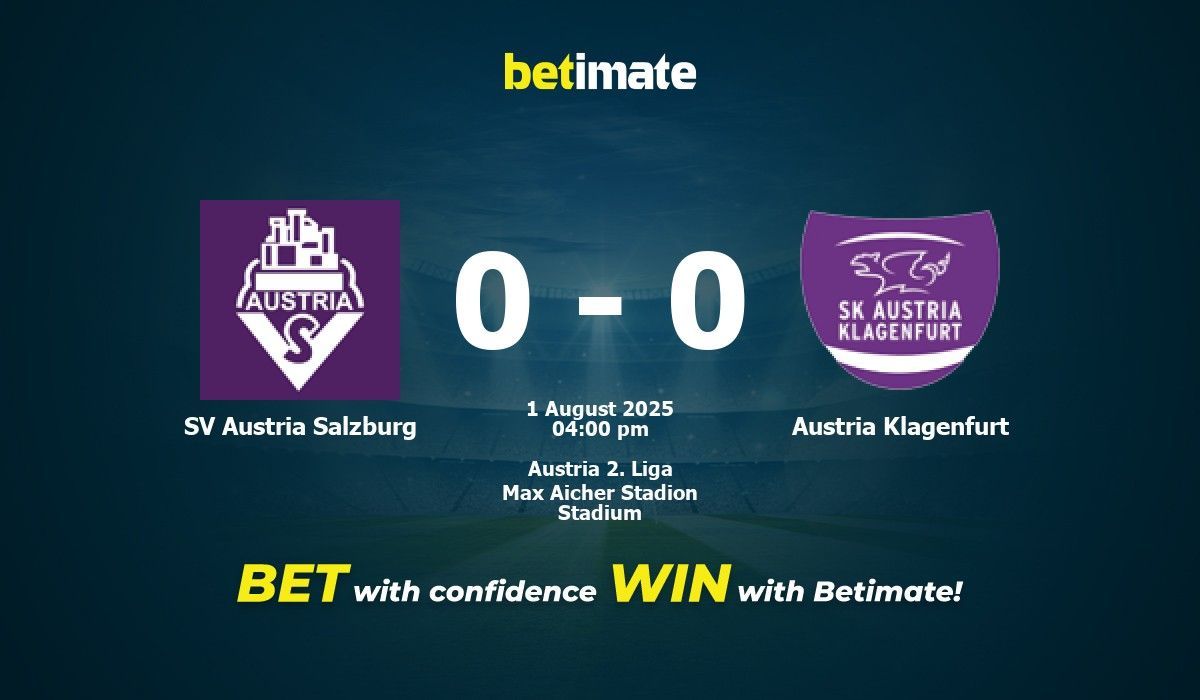SV Austria Salzburg vs Austria Klagenfurt Prediction, Odds & Betting ...