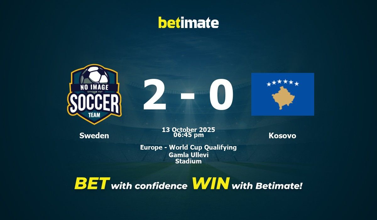 Sweden vs Kosovo Prediction, Odds & Betting Tips 10/13/2025