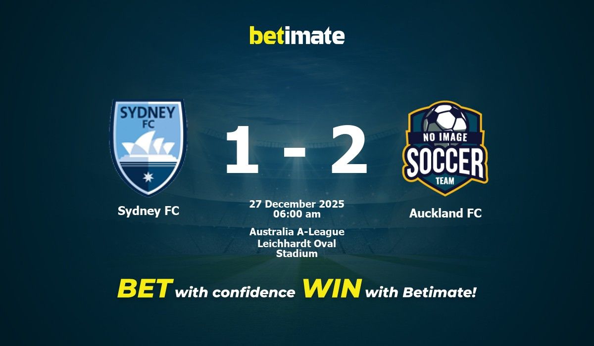 Sydney FC vs Auckland FC Prediction, Odds & Betting Tips 12/27/2025