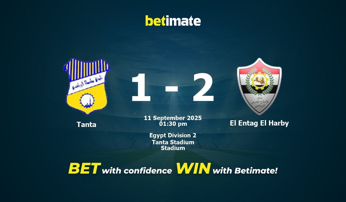 Tanta vs El Entag El Harby Prediction, Odds & Betting Tips 09/11/2025
