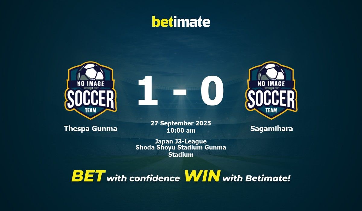 Thespa Gunma vs Sagamihara Prediction, Odds & Betting Tips 09/27/2025