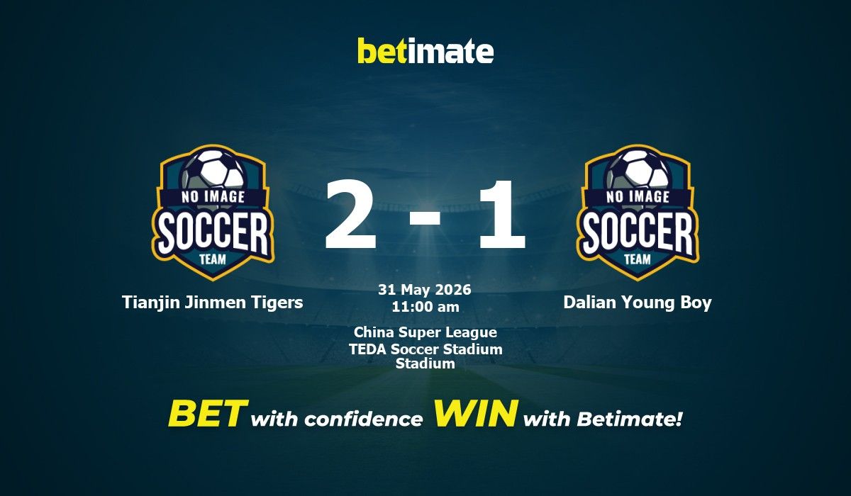 Tianjin Jinmen Tigers vs Dalian Young Boy Prediction, Odds & Betting ...