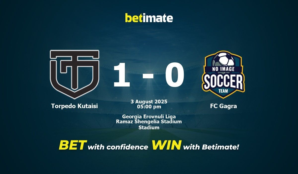 Torpedo Kutaisi vs FC Gagra Prediction, Odds & Betting Tips 08/03/2025