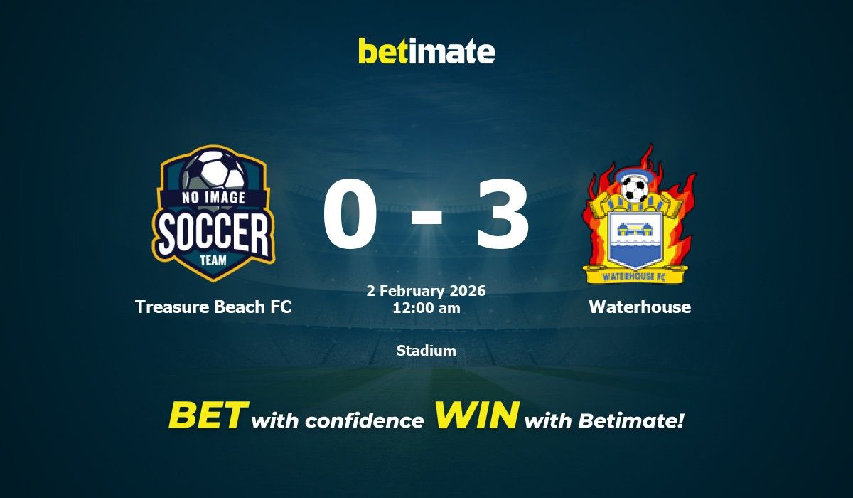 Treasure Beach FC vs Waterhouse Prediction, Odds & Betting Tips 02/02/2026