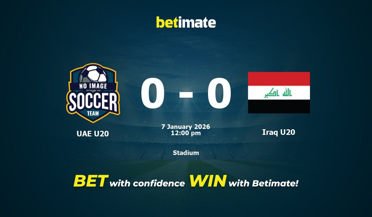 UAE U20 vs Iraq U20 Prediction, Odds & Betting Tips 01/07/2026