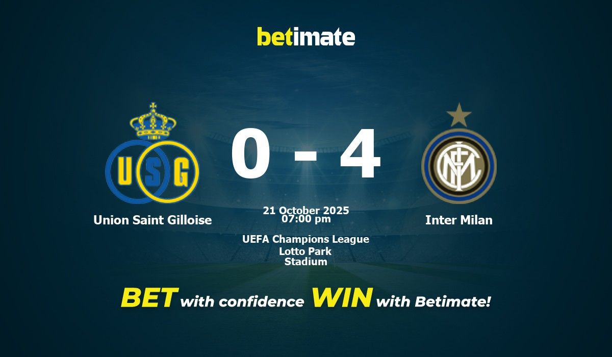 Union Saint Gilloise vs Inter Milan Prediction, Odds & Betting Tips 10/21/2025