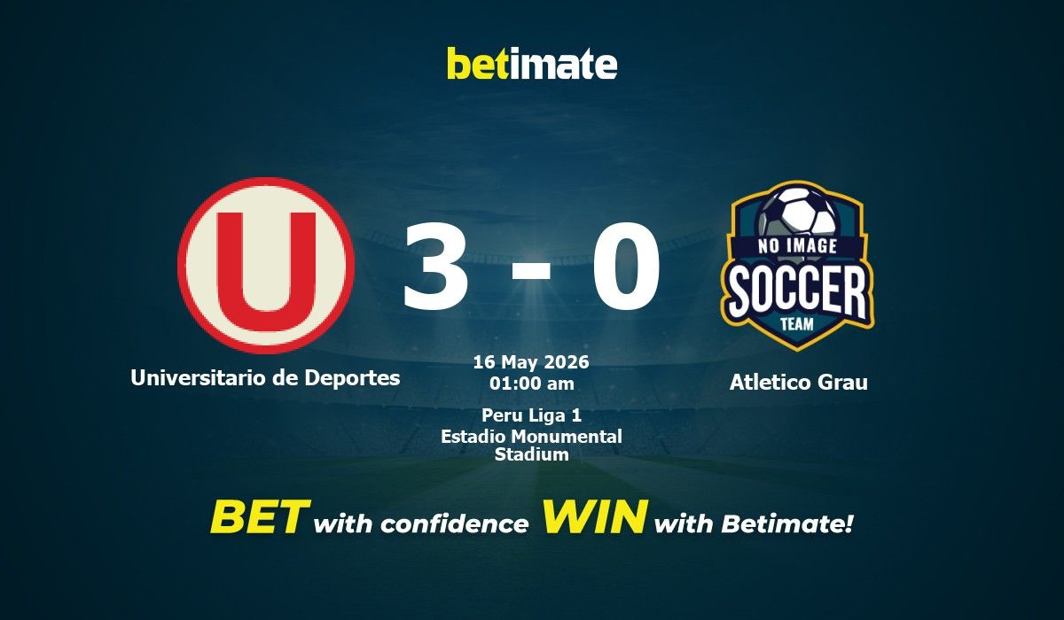 Universitario de Deportes vs Atletico Grau Prediction, Odds & Betting ...