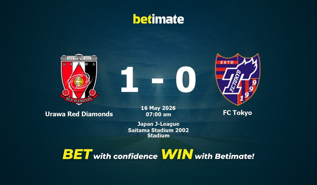 Urawa Red Diamonds vs FC Tokyo Prediction, Odds & Betting Tips 05/16/2026