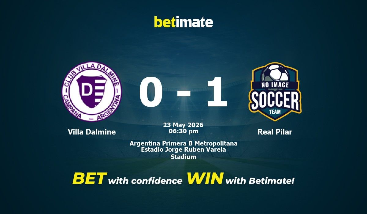 Villa Dalmine vs Real Pilar Prediction, Odds & Betting Tips 05/23/2026