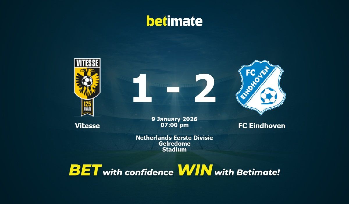 Vitesse vs FC Eindhoven Prediction, Odds & Betting Tips 01/09/2026