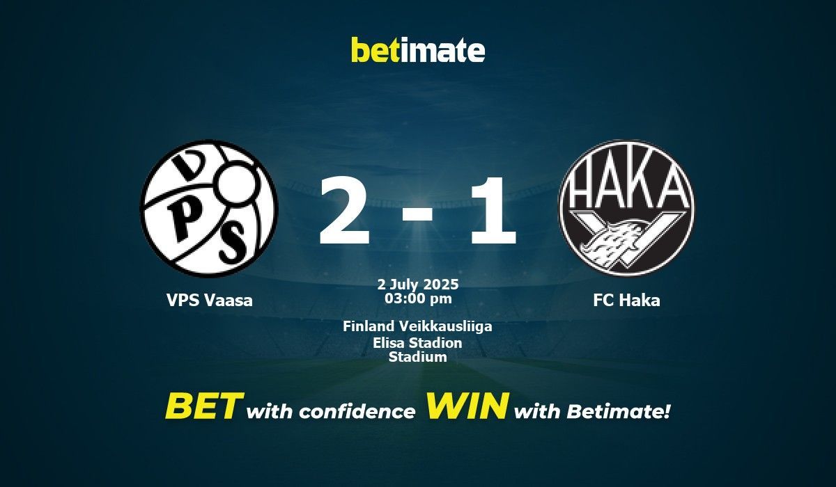 VPS Vaasa vs FC Haka Prediction, Odds & Betting Tips 07/02/2025