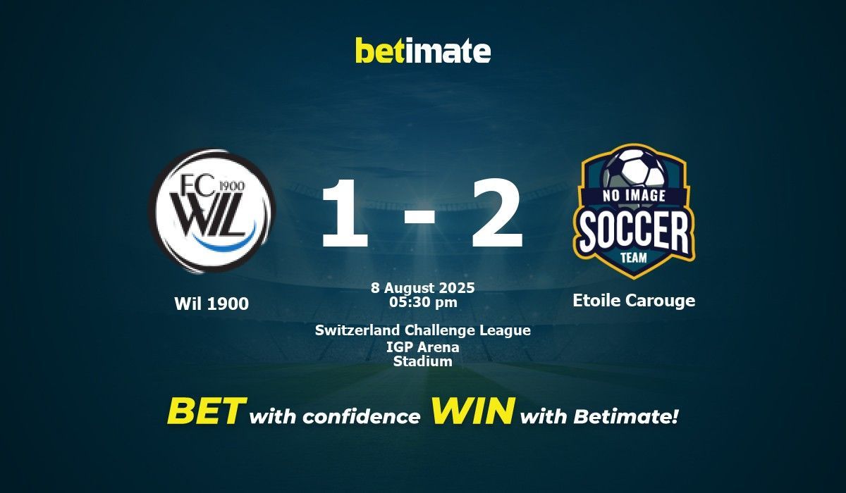 Wil 1900 vs Etoile Carouge Prediction, Odds & Betting Tips 08/08/2025