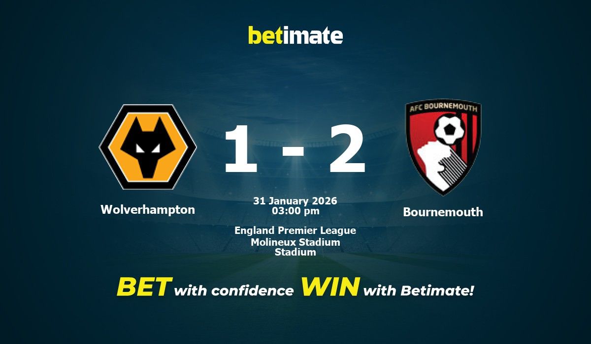 Wolverhampton vs Bournemouth Prediction, Odds & Betting Tips 01/31/2026