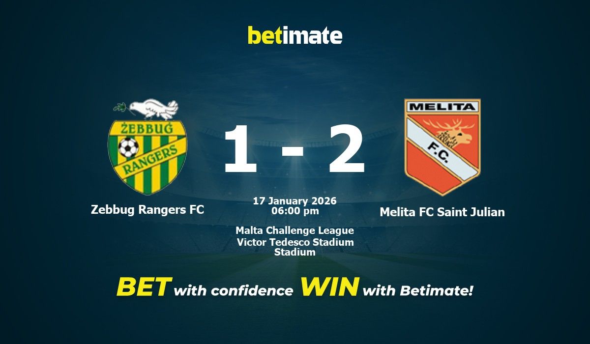 Zebbug Rangers FC vs Melita FC Saint Julian Prediction, Odds & Betting ...