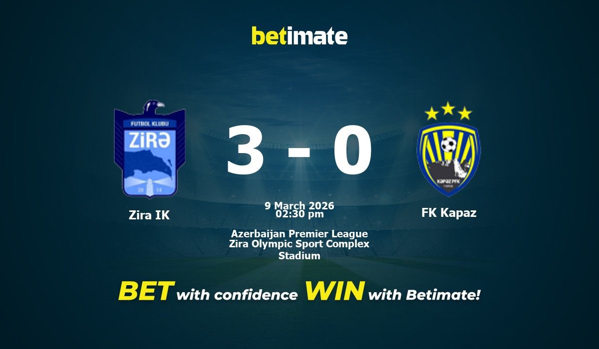 Zira IK vs FK Kapaz Prediction, Odds & Betting Tips 03/09/2026