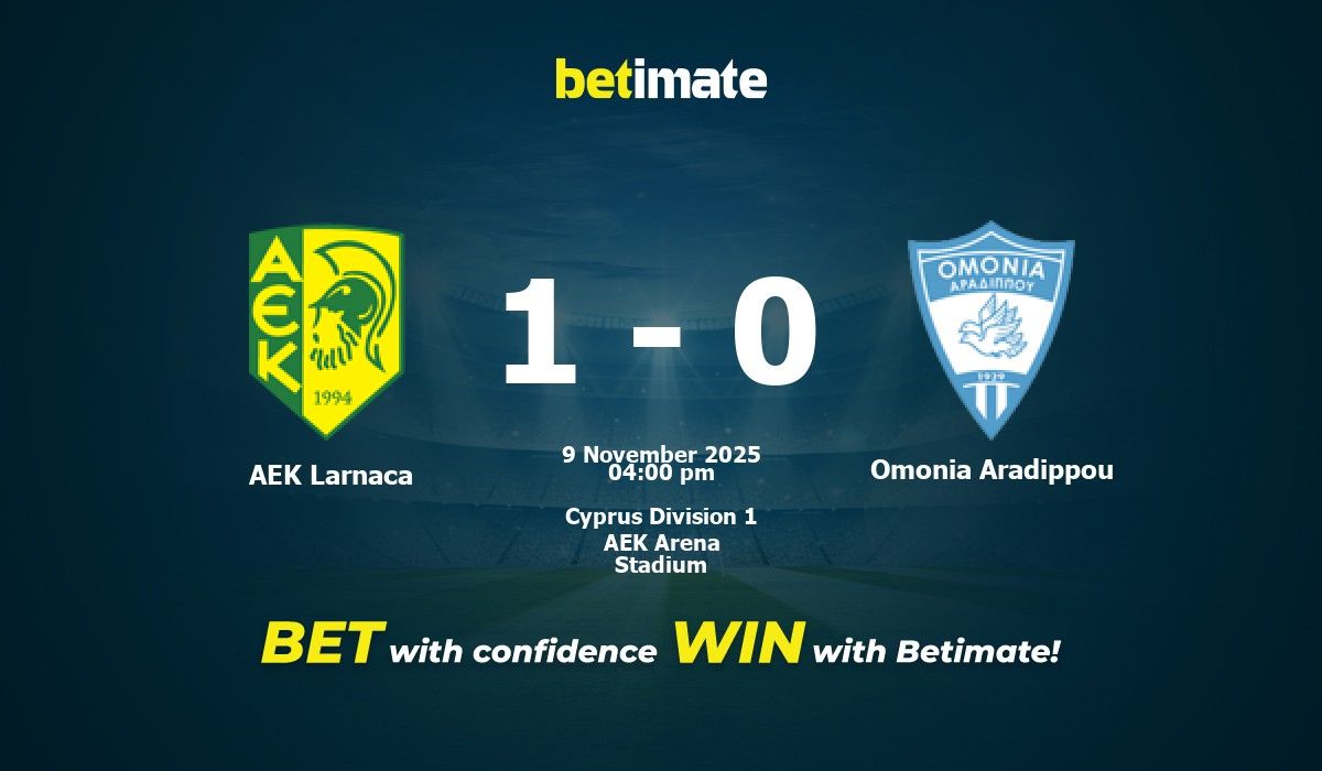 Pronóstico, cuotas y consejos de apuestas para el partido AEK Larnaca vs Omonia Aradippou (11/09 ...