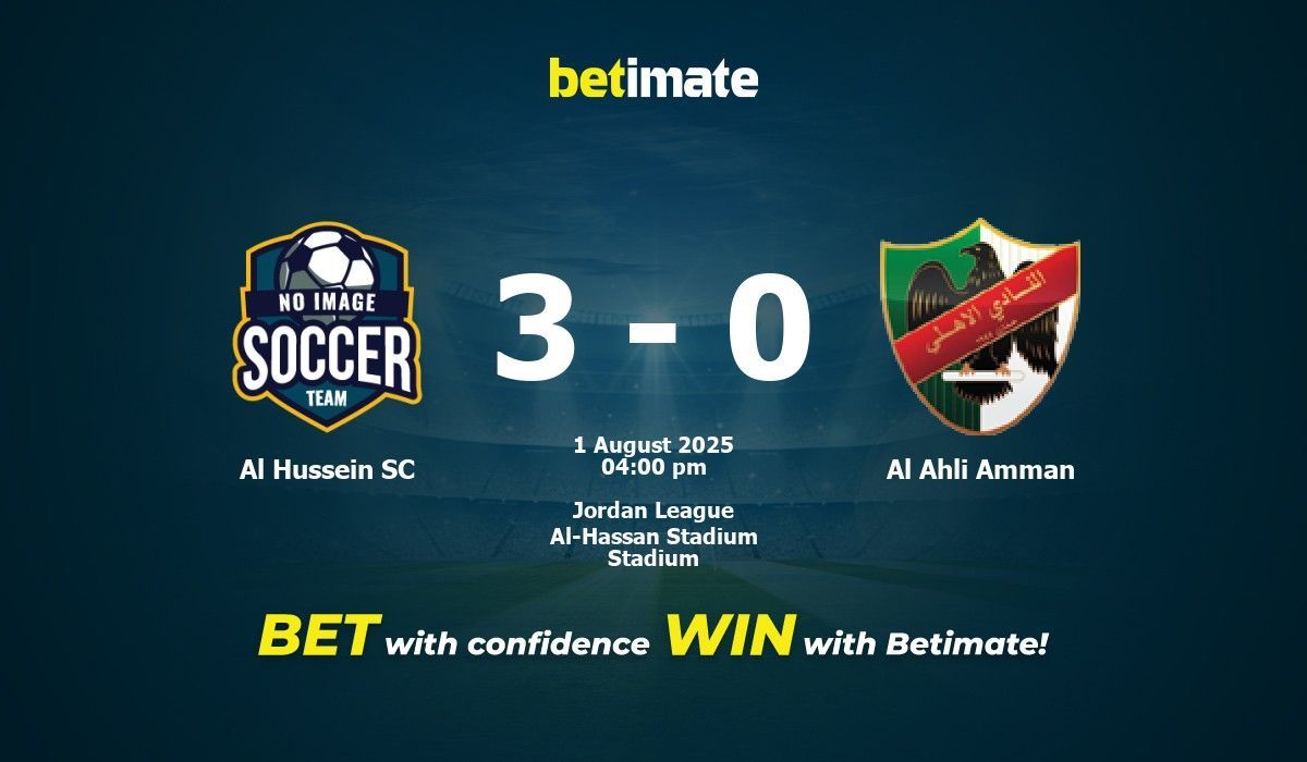 Al Hussein SC vs Al Ahli Amman: Pronóstico, cuotas y consejos de ...