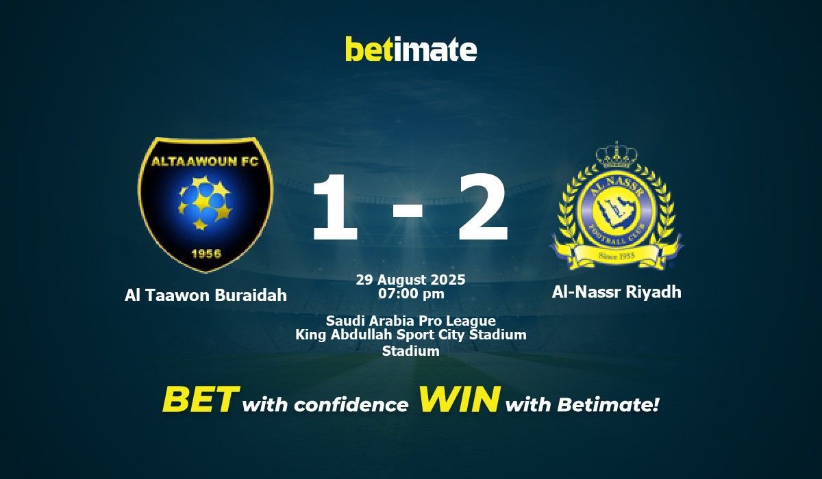 Predicción, probabilidades y consejos de apuestas Al Taawon Buraidah vs ...