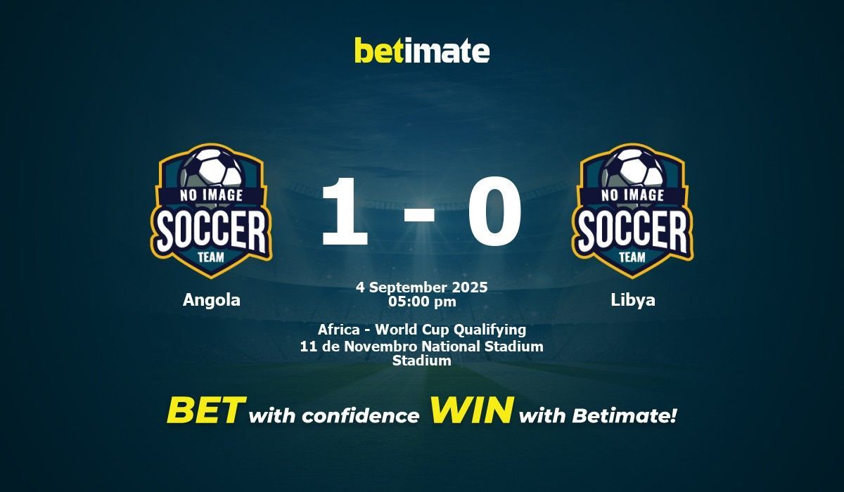 Pronóstico, cuotas y pronósticos de apuestas para Angola vs. Libia (09/04/2025)