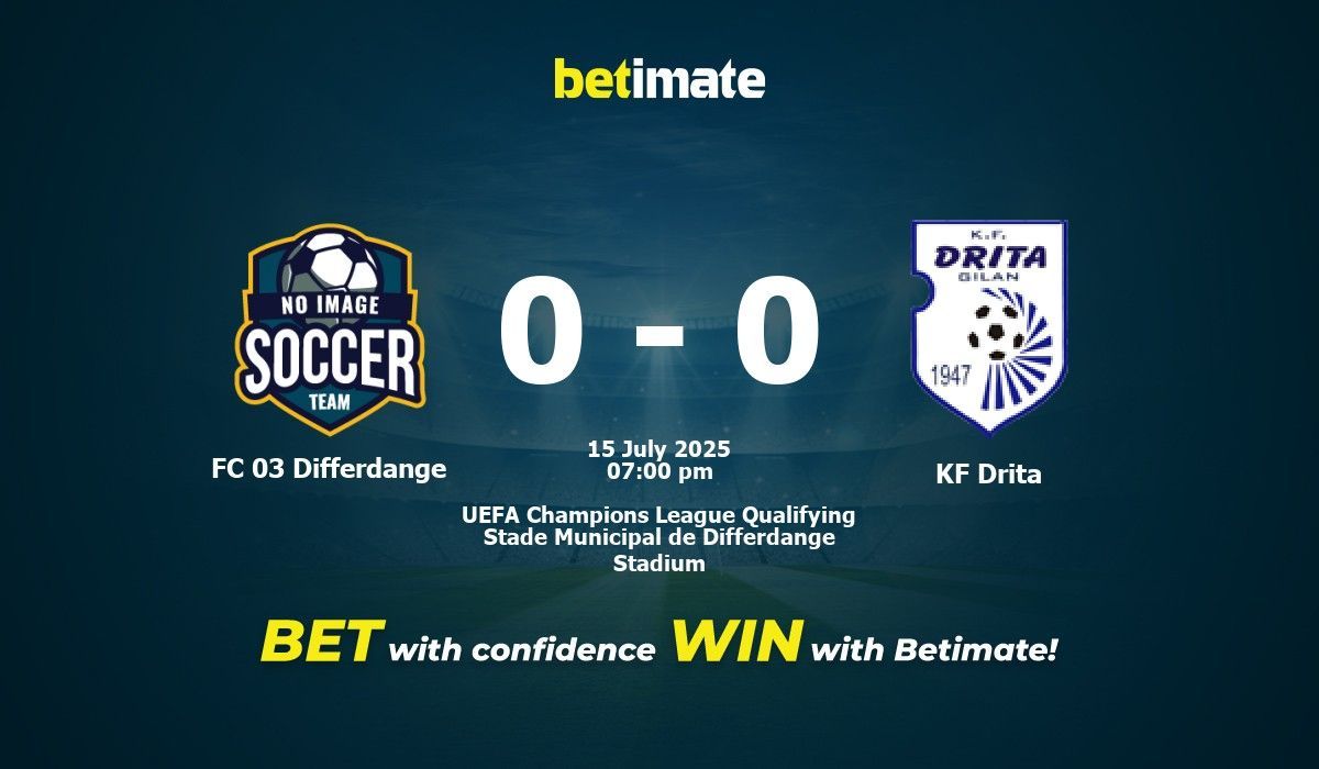 FC 03 Differdange vs KF Drita: Pronóstico, cuotas y pronósticos de ...