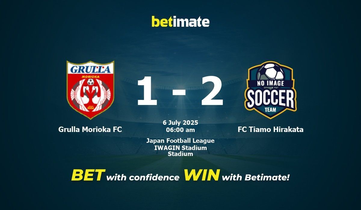 Predicciones, cuotas y consejos de apuestas de Grulla Morioka FC vs FC Tiamo Hirakata 06/07/2025