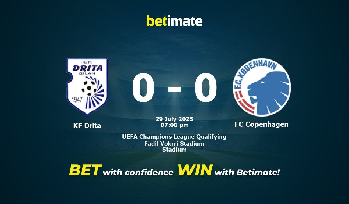 KF Drita vs FC Copenhague: Pronóstico, cuotas y pronósticos de apuestas ...