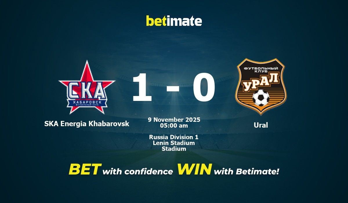 Predicciones, cuotas y consejos de apuestas para SKA Energia Khabarovsk vs Ural 09/11/2025