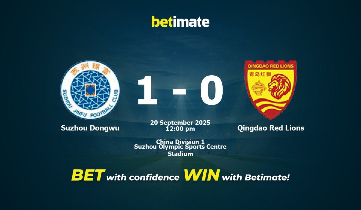 Pronóstico, cuotas y consejos de apuestas para el partido Suzhou Dongwu ...