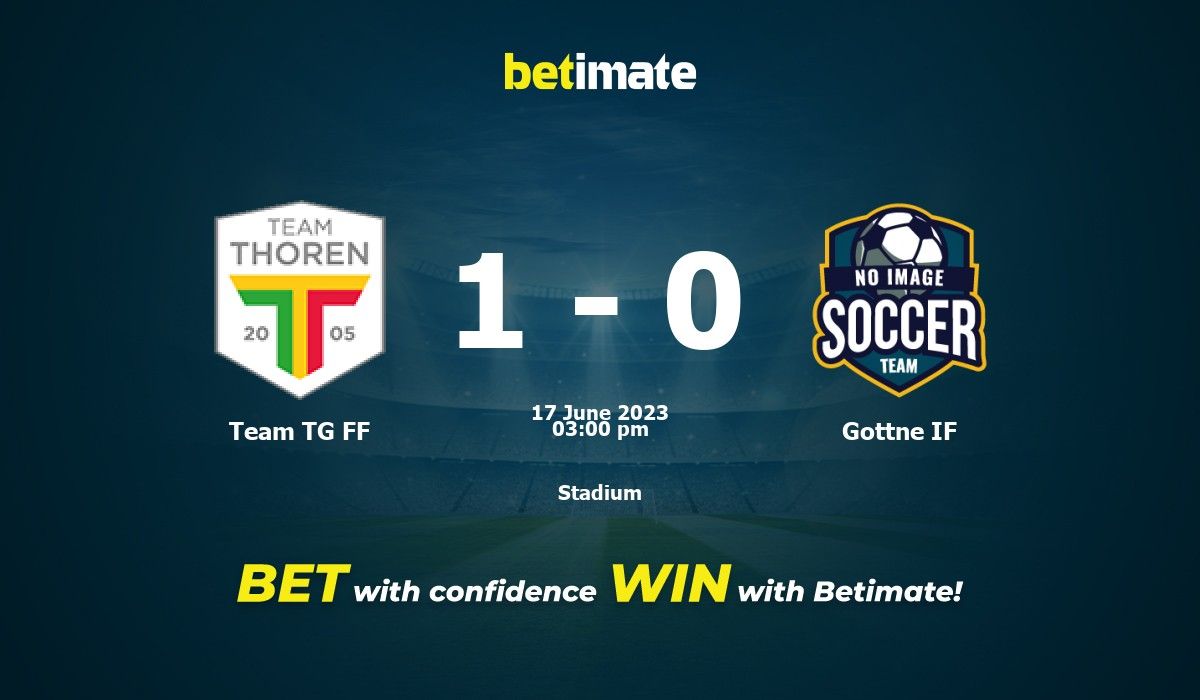 Pronósticos y cuotas para apostar en Team TG FF vs Gottne IF 17/06/2023