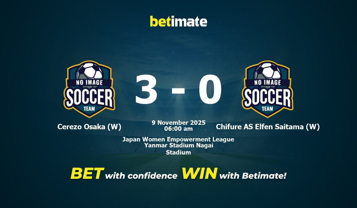Cerezo Osaka (W) vs. Chifure AS Elfen Saitama (W) Ennuste, kertoimet ja ...