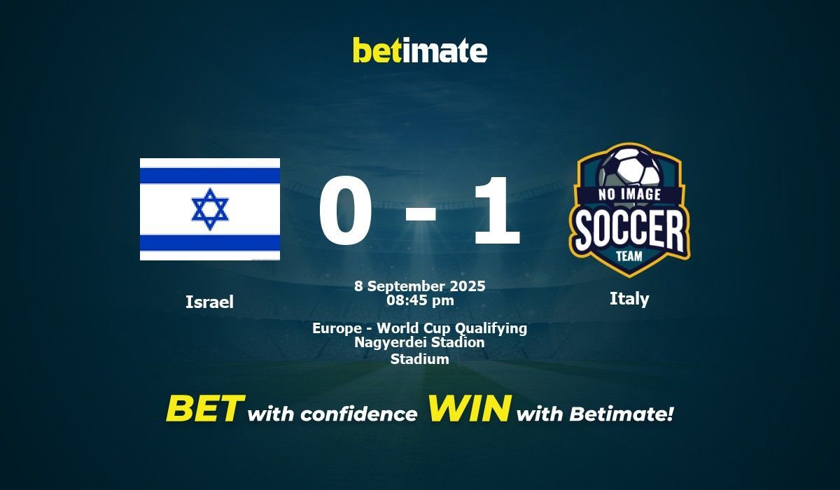 Israel vs. Italia Ennuste, Kertoimet ja Vedonlyöntivihjeet 09.08.2025