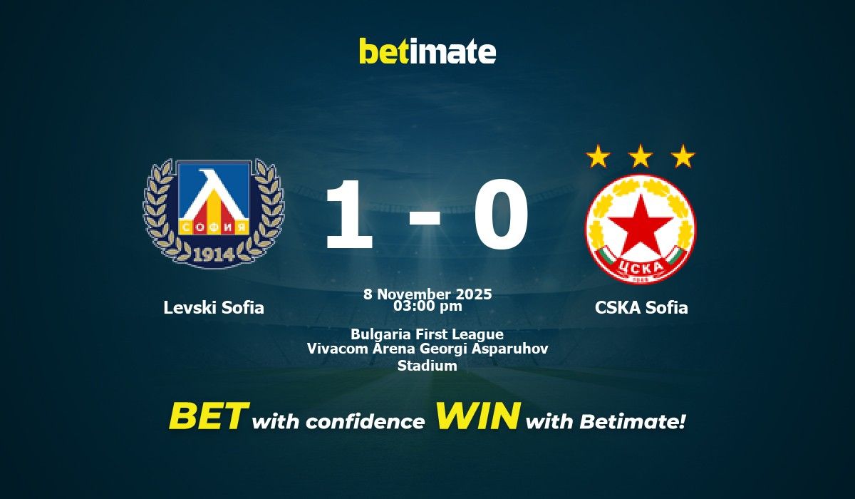 Levski Sofia vs. CSKA Sofia Ennuste, kertoimet ja vedonlyöntivihjeet 11 ...