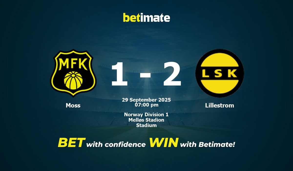 Moss vs. Lillestrom Ennuste, Kertoimet ja Vedonlyöntivihjeet 29.09.2025