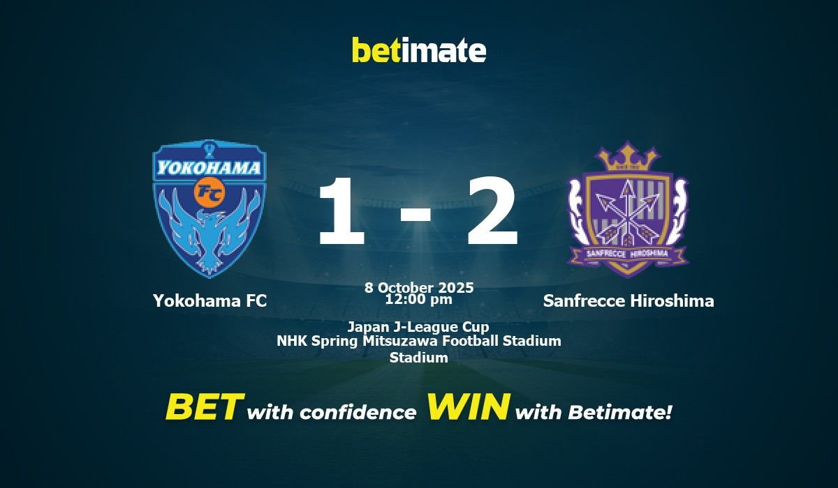 Yokohama FC vs. Sanfrecce Hiroshima Ennuste, Kertoimet ja Vedonlyöntivihjeet 10.8.2025