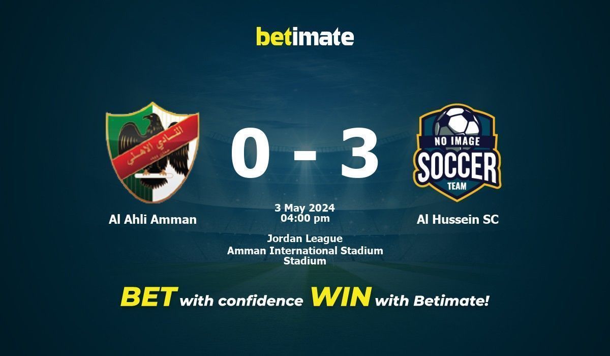 Al Ahli Amman vs Al Hussein SC Prédiction, cotes et conseils de paris ...