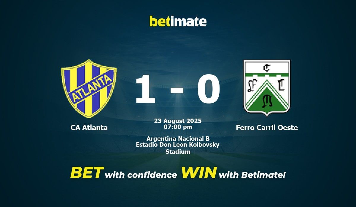 CA Atlanta vs Ferro Carril Oeste Prédiction, cotes et conseils de paris ...