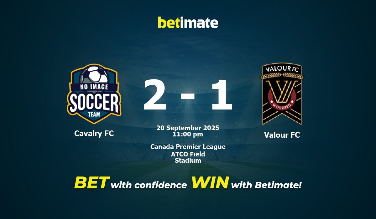 Pronostic, cotes et conseils de paris Cavalry FC vs Valour FC (20/09/2025)