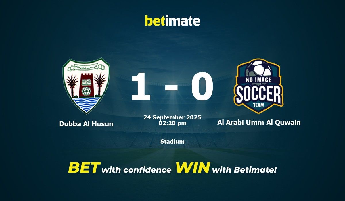 Pronostic, cotes et conseils de paris pour Dubba Al Husun vs Al Arabi ...