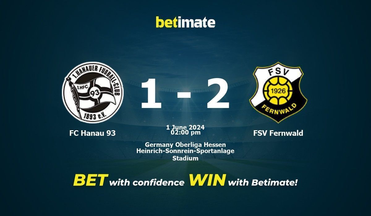 FC Hanau 93 vs FSV Fernwald Prédiction, cotes et conseils de paris 01 ...