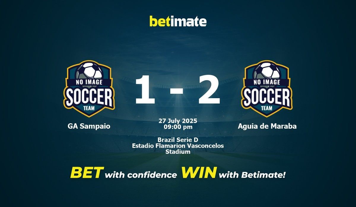 GA Sampaio vs Aguia de Maraba Prédiction, cotes et conseils de paris 27 ...