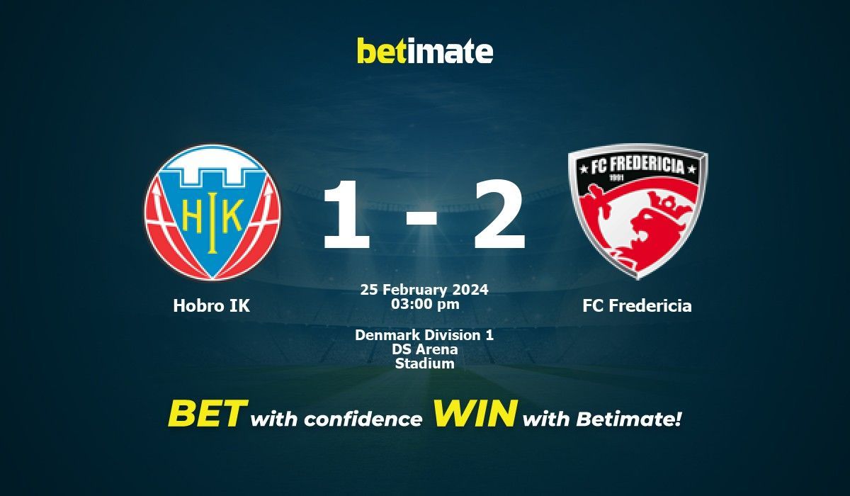 Hobro IK vs FC Fredericia Prédiction, cotes et conseils de paris 25/02/2024