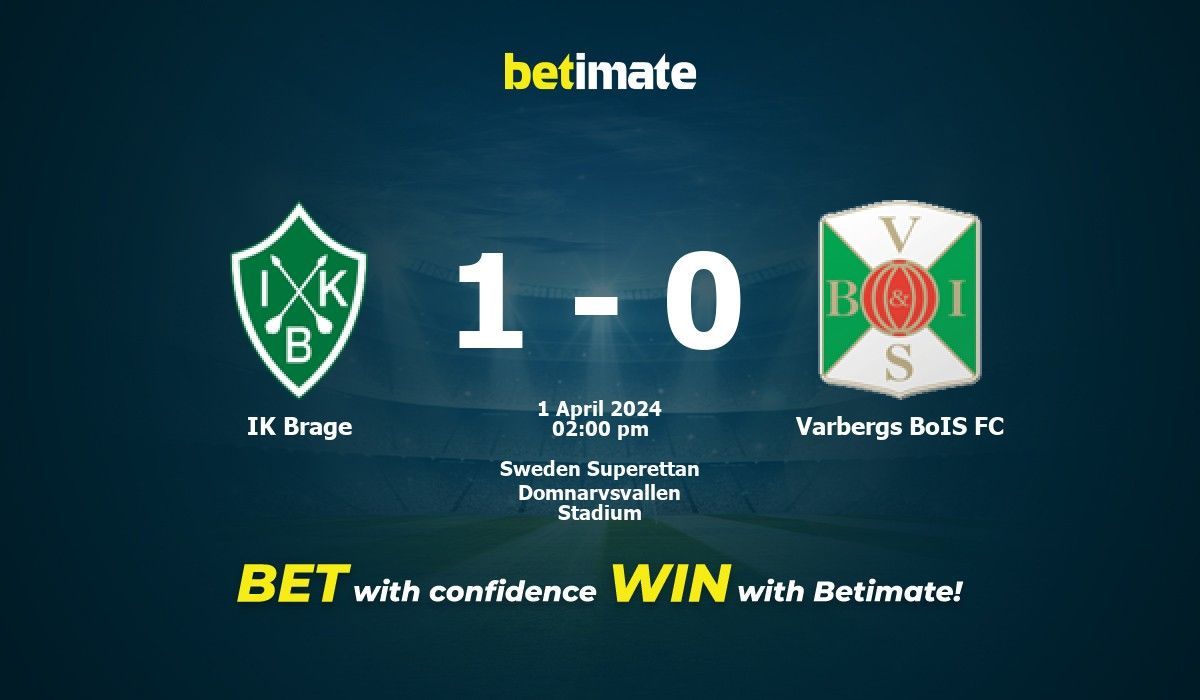 IK Brage vs Varbergs BoIS FC Prédiction, cotes et conseils de paris 01 ...
