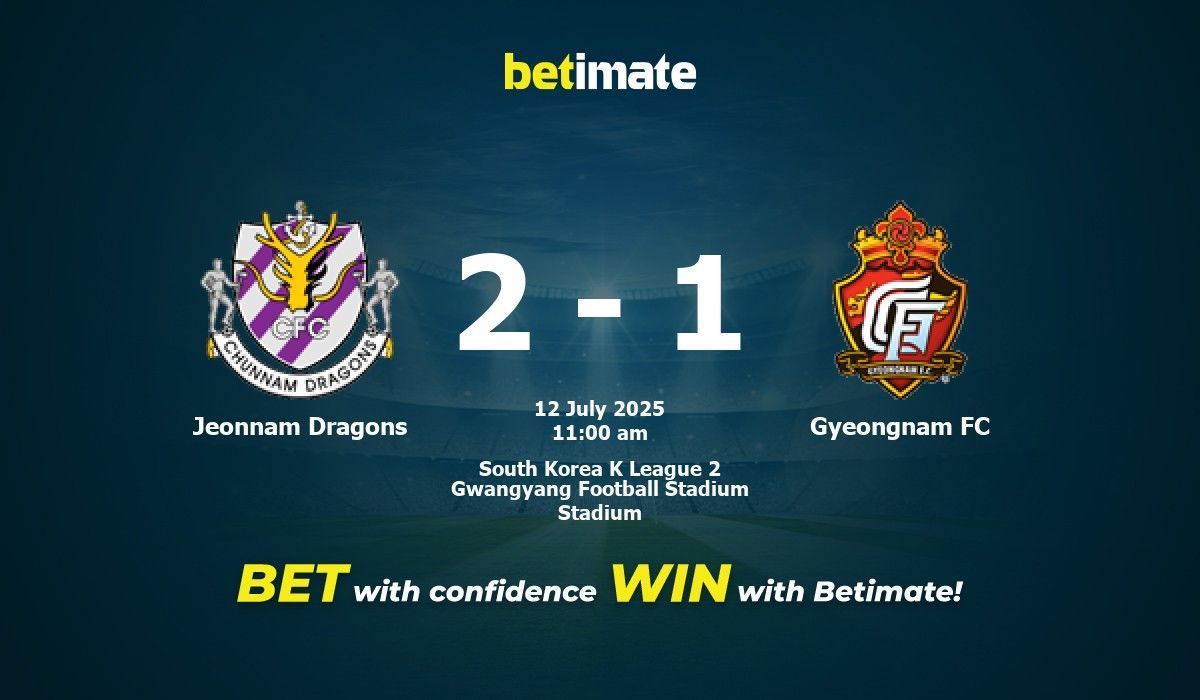 Jeonnam Dragons vs Gyeongnam FC : pronostics, cotes et conseils de ...