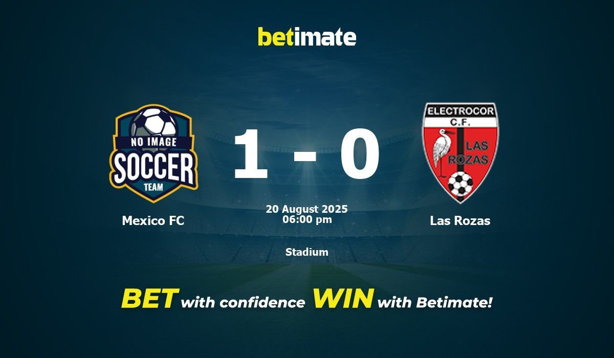 Pronostic, cotes et conseils de paris pour Mexico FC vs Las Rozas (20 ...