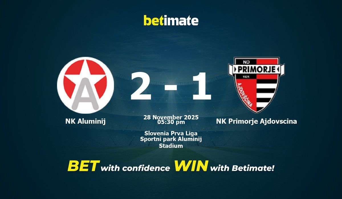 NK Aluminij vs NK Primorje Ajdovscina Prédiction, cotes et conseils de ...