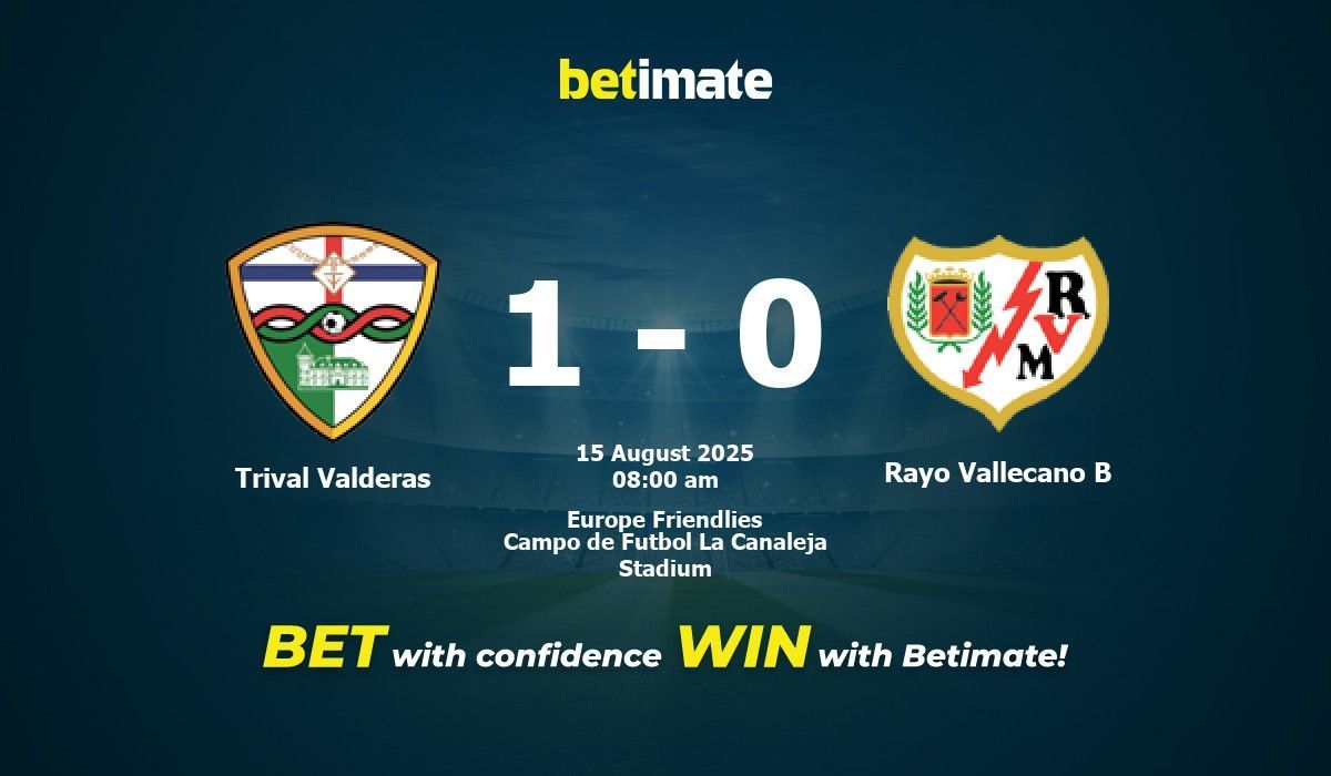 Trival Valderas vs Rayo Vallecano B Prédiction, cotes et conseils de ...