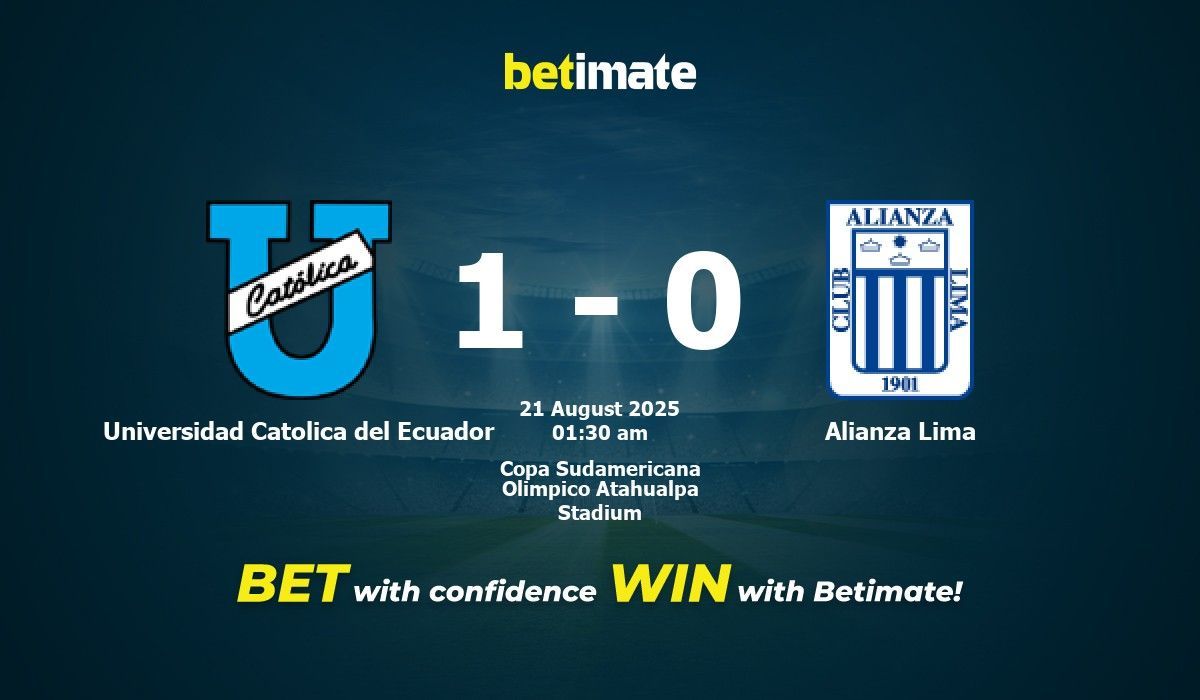 Universidad Catolica del Equateur vs Alianza Lima Prédiction, cotes et ...
