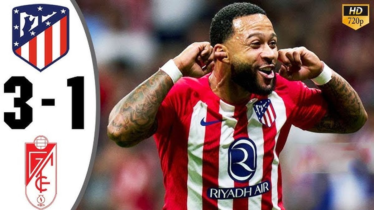 DESTAQUES E GOLS Atlético Madrid vs Granada (3-1, SPL)
