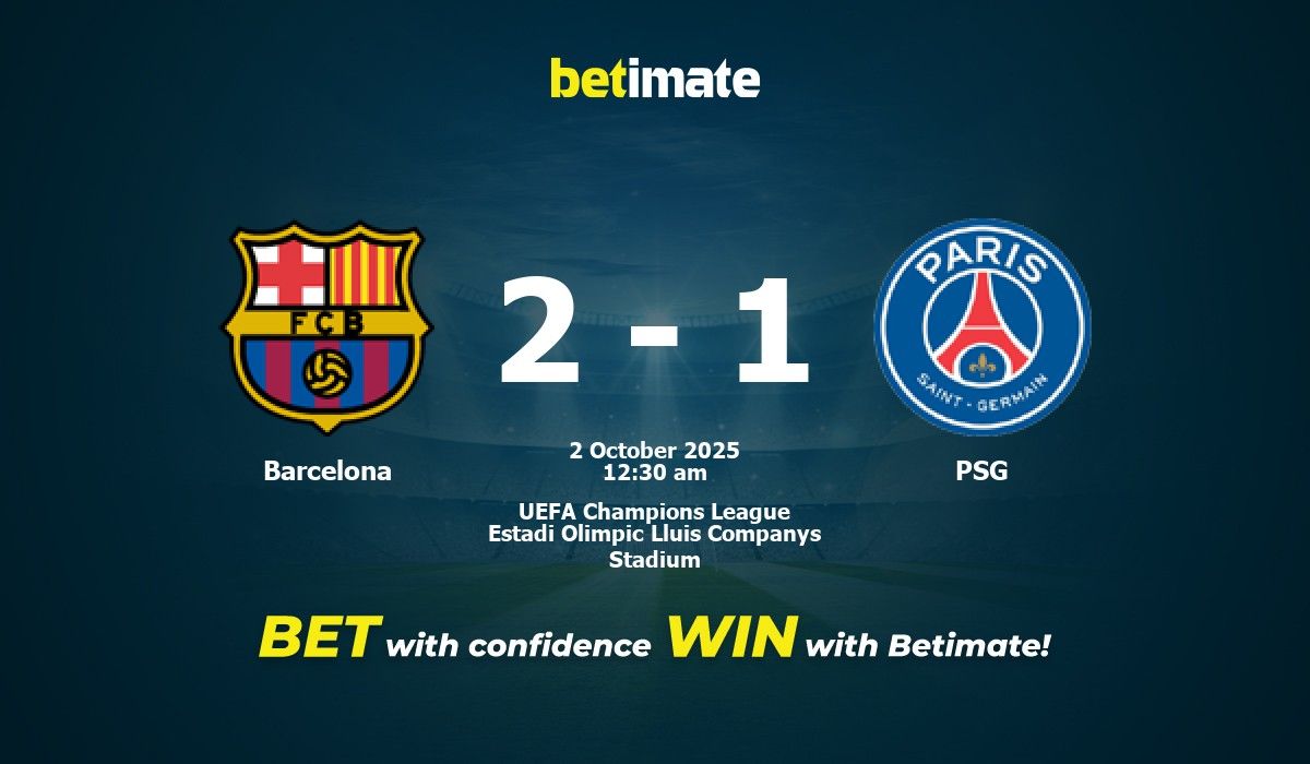 Prediksi, Peluang & Tips Taruhan Barcelona vs PSG 10/01/2025