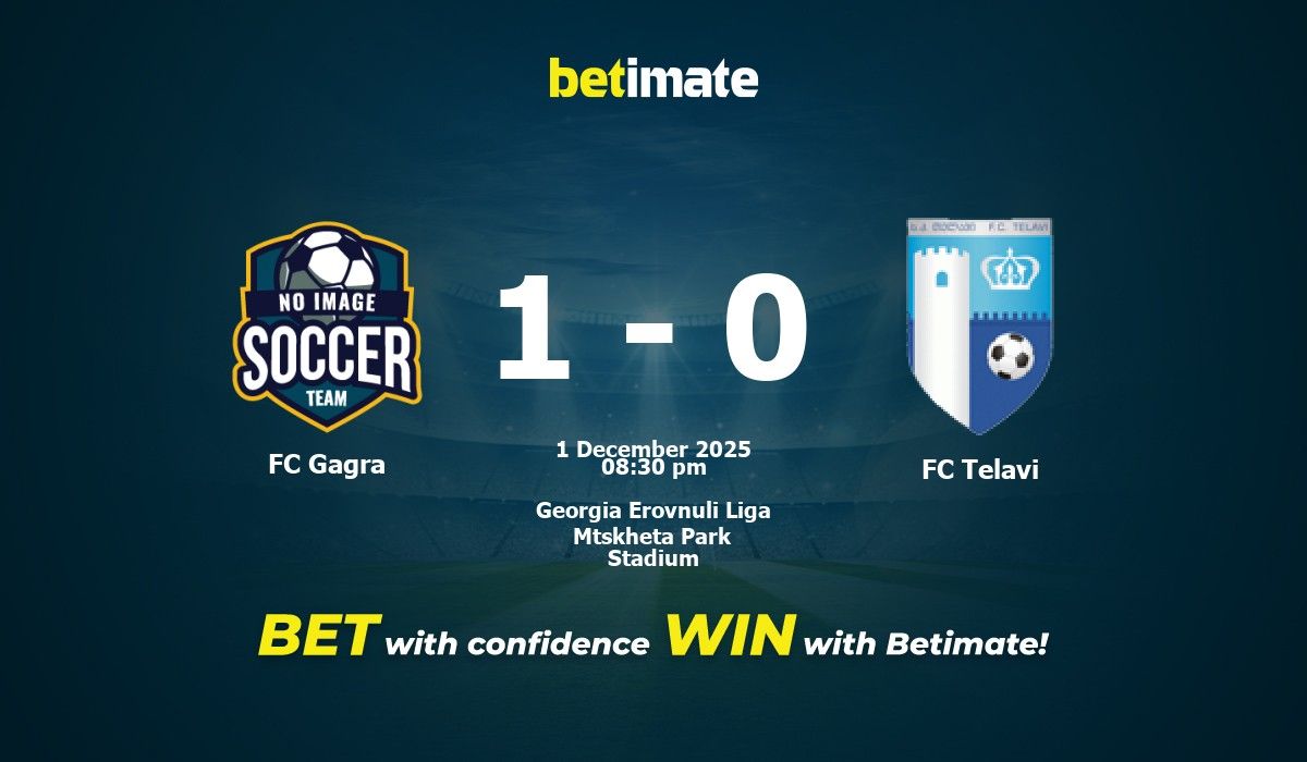 Prediksi, Peluang & Tip Taruhan FC Gagra vs FC Telavi 12/01/2025